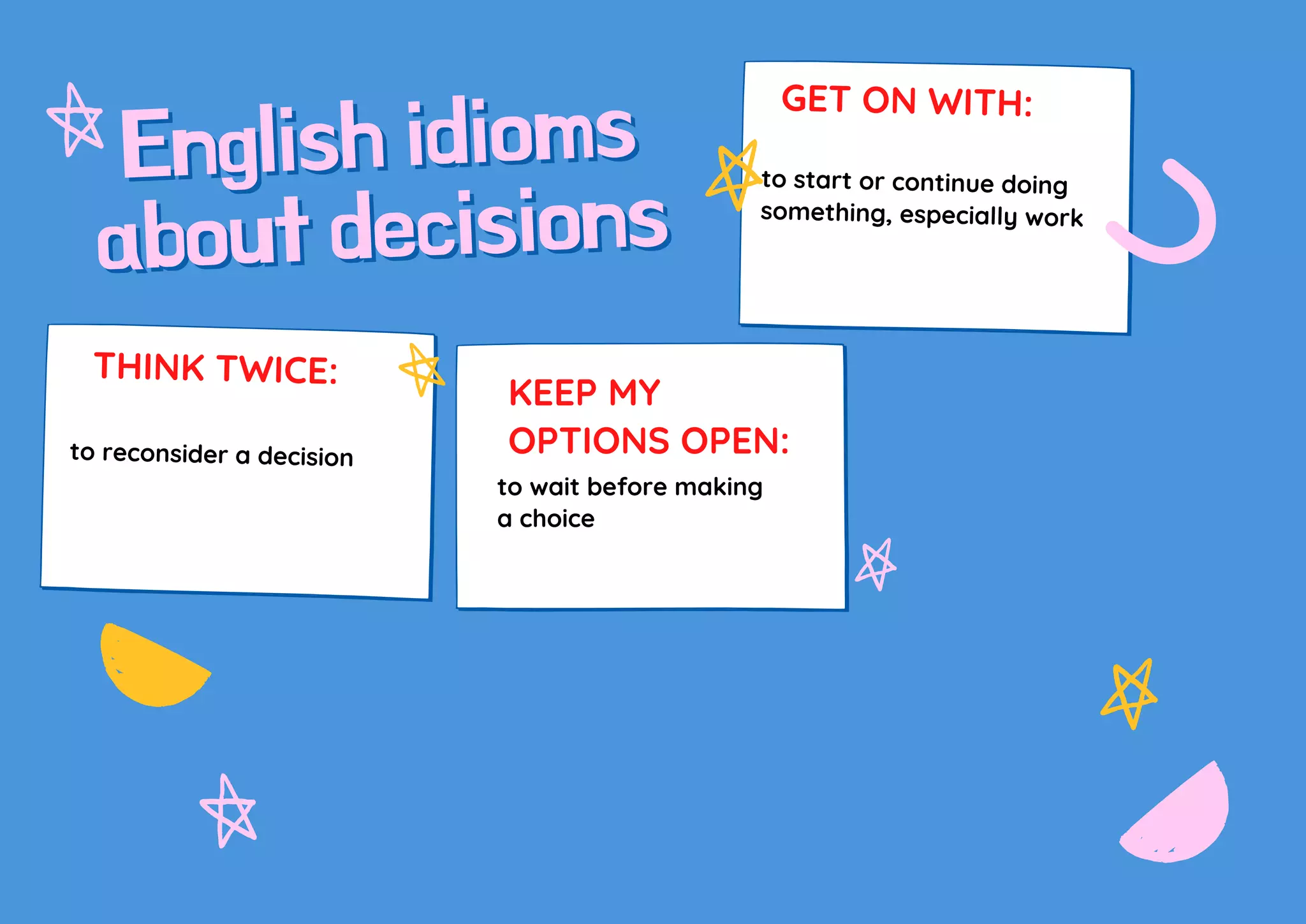 English idioms about decisions | PPT