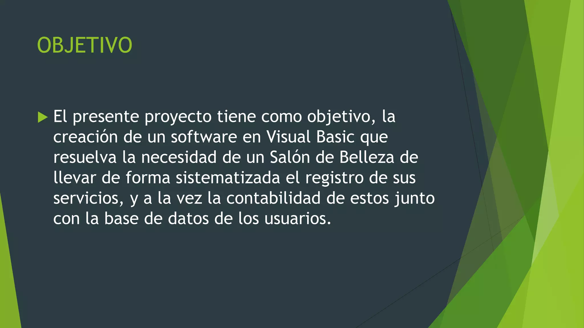 Salón de belleza proyecto Visual Basic | PPT
