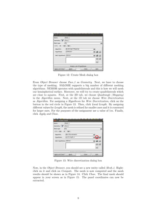 Introductory manual for the open source meshing code SALOME | PDF