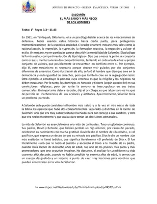 Salomon - ¿SABIO? O ¿NECIO ? | DOCX