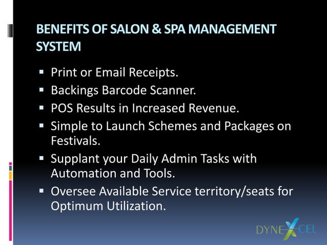 Salon and SPA Management System | PPTX