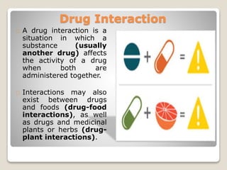 Interaction of drugs and nutraceuticals | PPTX