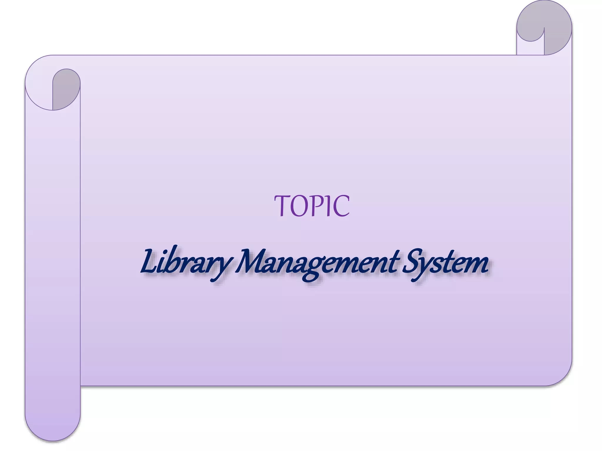 Library Management System Saloni rajput | PPTX