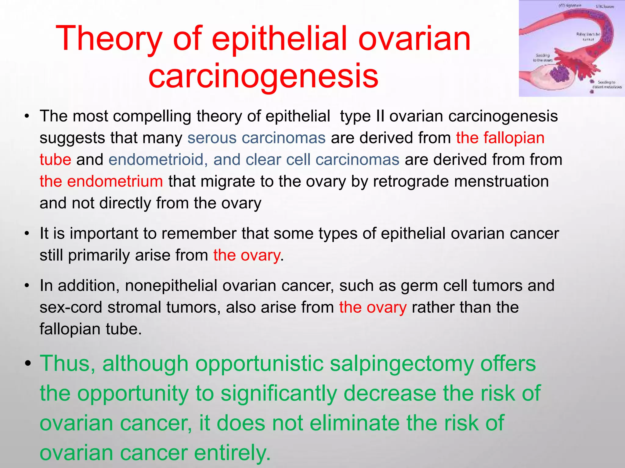 Salpingectomy for ovarian risk reduction | PPTX