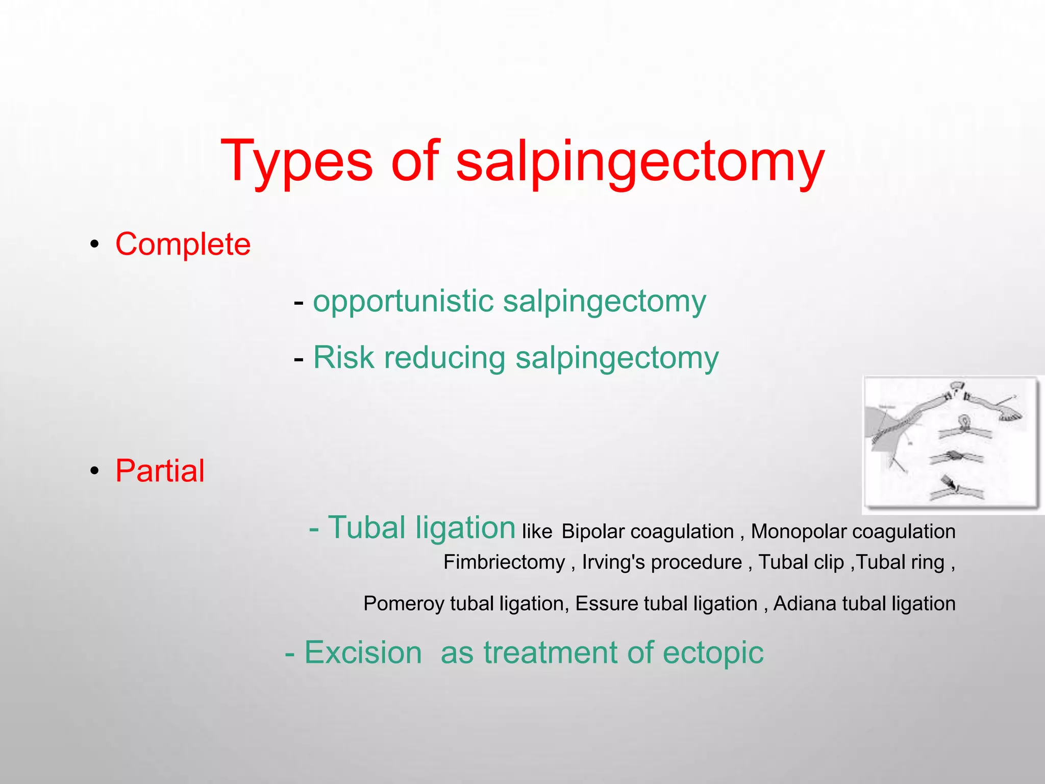 Salpingectomy for ovarian risk reduction | PPTX