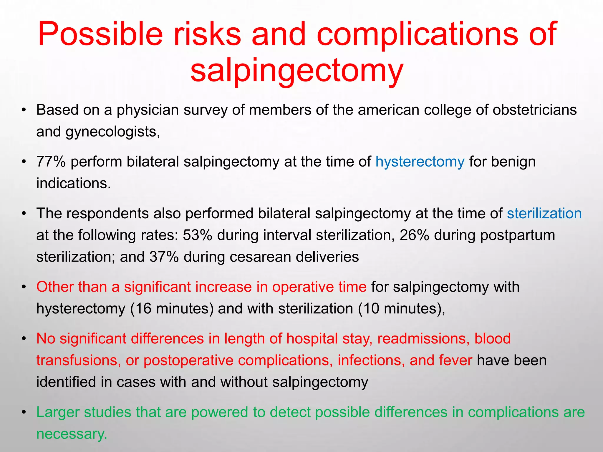 Salpingectomy for ovarian risk reduction | PPTX