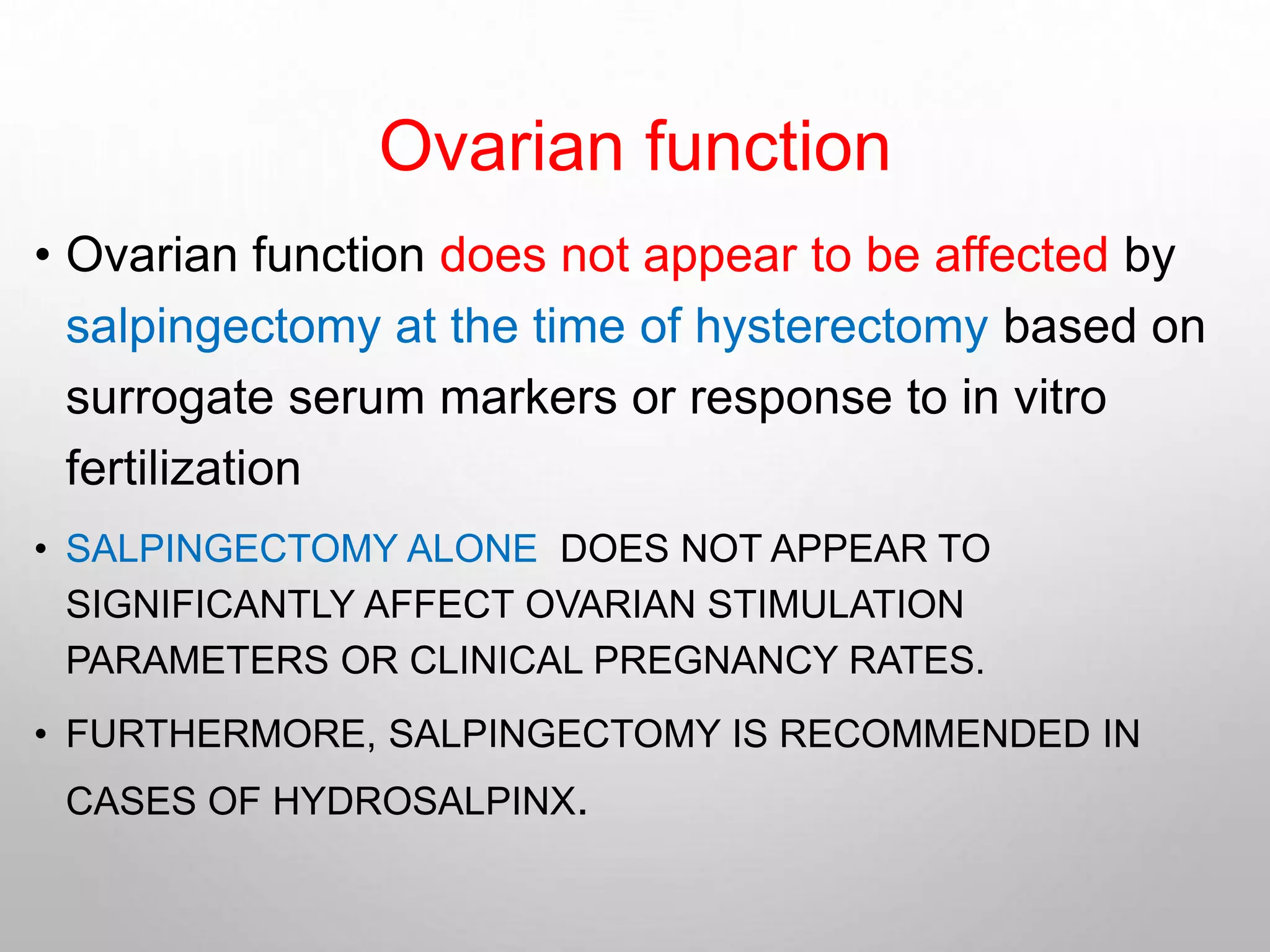 Salpingectomy for ovarian risk reduction | PPTX