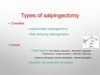 Salpingectomy for ovarian risk reduction | PPTX