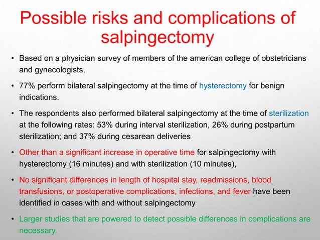 Salpingectomy for ovarian risk reduction | PPTX