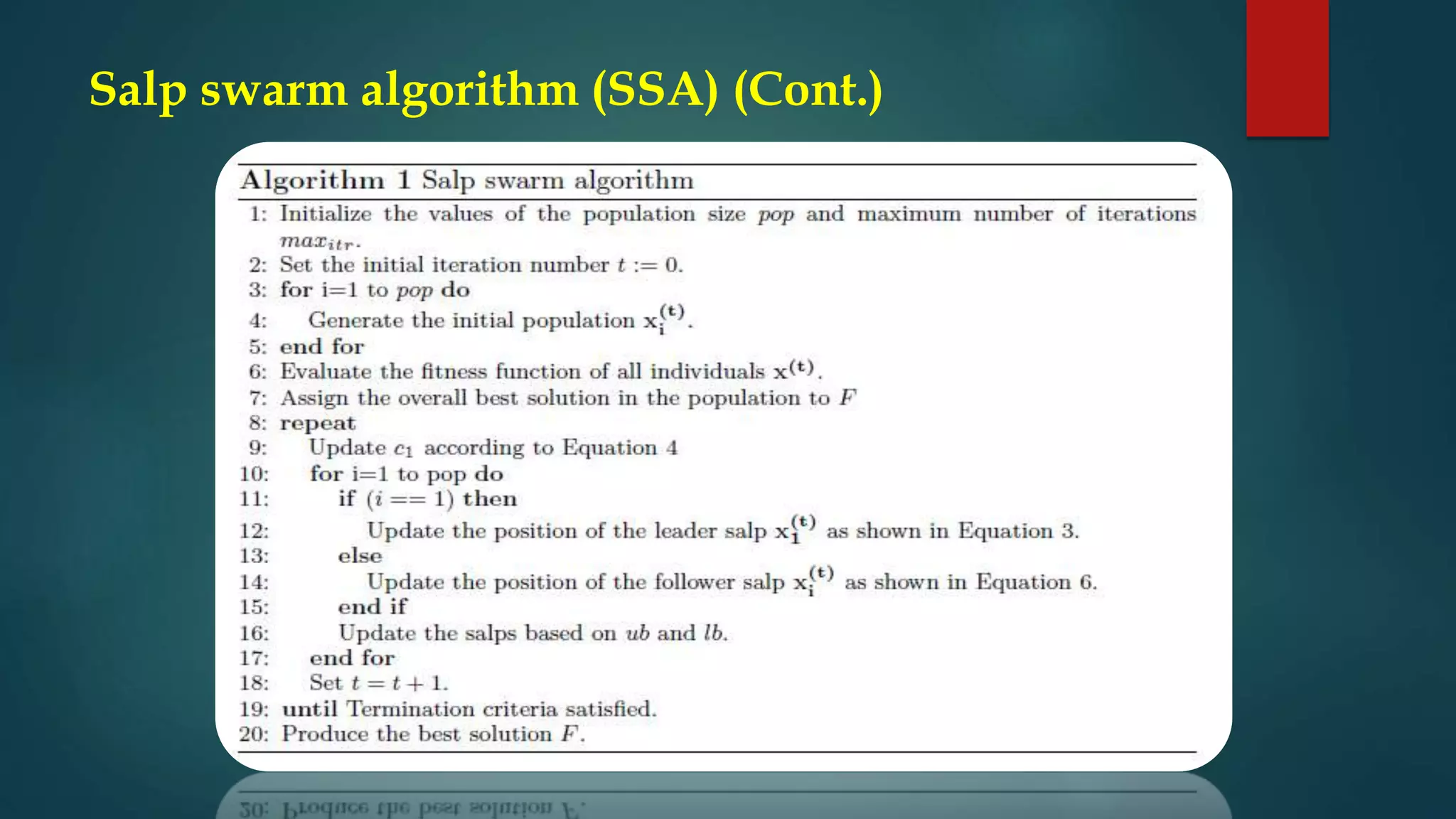 Salp Swarm Algorithm Ppt