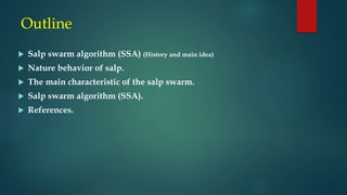 Salp swarm algorithm | PPTX