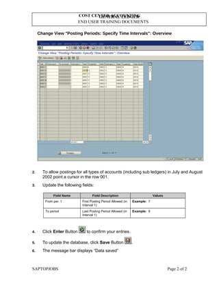 S alr 87003642 - open and close posting periods | DOC
