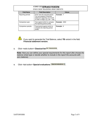 financial statements & trial balance | DOC