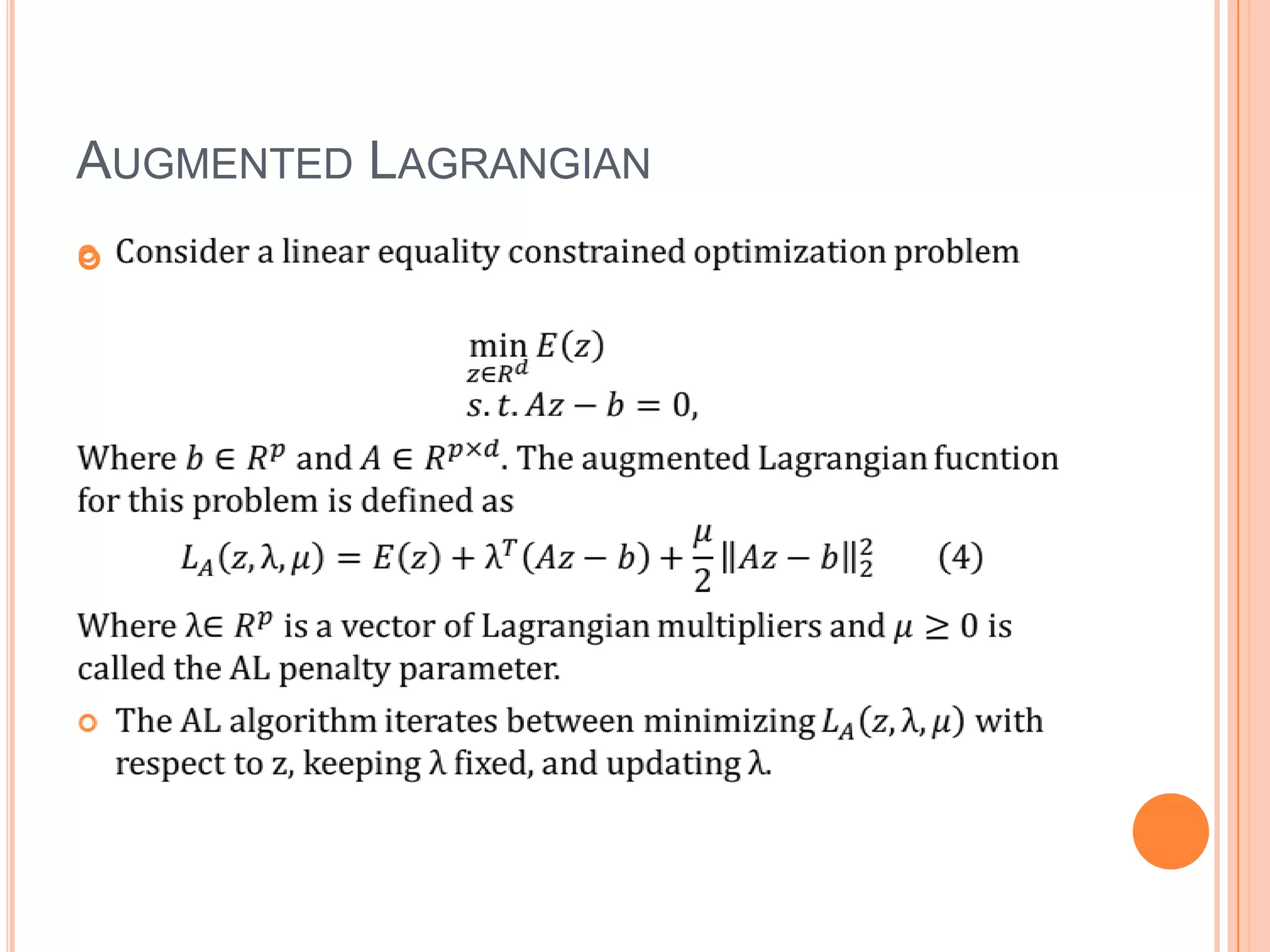 Split Augmented Lagrangian Shrinkage Algorithm | PPT Split Augmented Lagrangian Shrinkage Algorithm | PPT