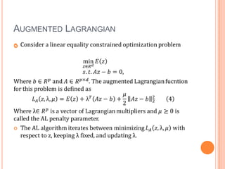 Split Augmented Lagrangian Shrinkage Algorithm | PPTX