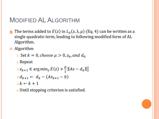 Split Augmented Lagrangian Shrinkage Algorithm | PPT