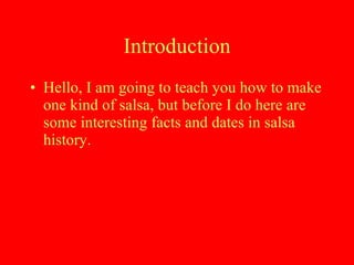 Salsa | PPT | Cooking | Food & Drink