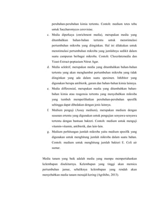 Laporan Resmi Pembuatan Media I | PDF