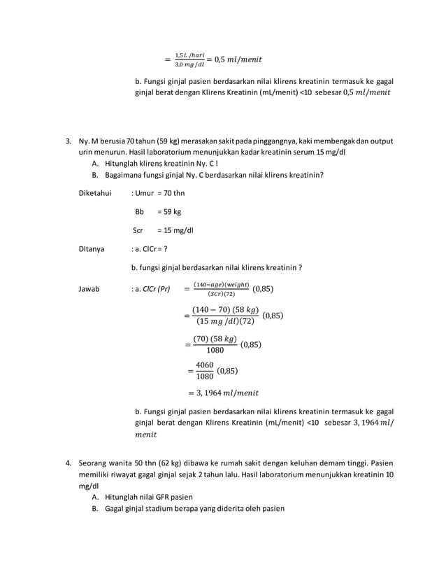 Perhitungan Klirens | DOCX