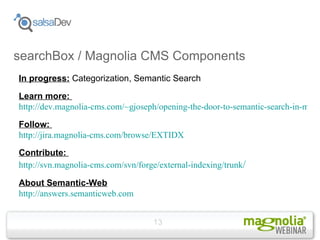Supercharge Magnolia CMS with Semantic Technology by salsaDev | PPT | Computing | Technology ...