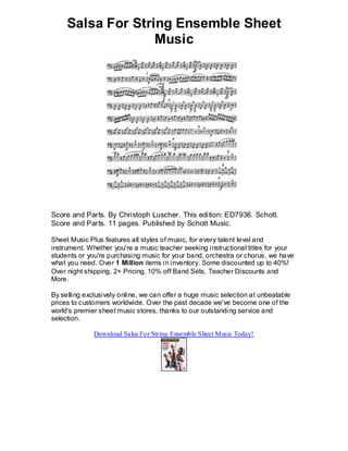 Salsa for string ensemble sheet music | PDF