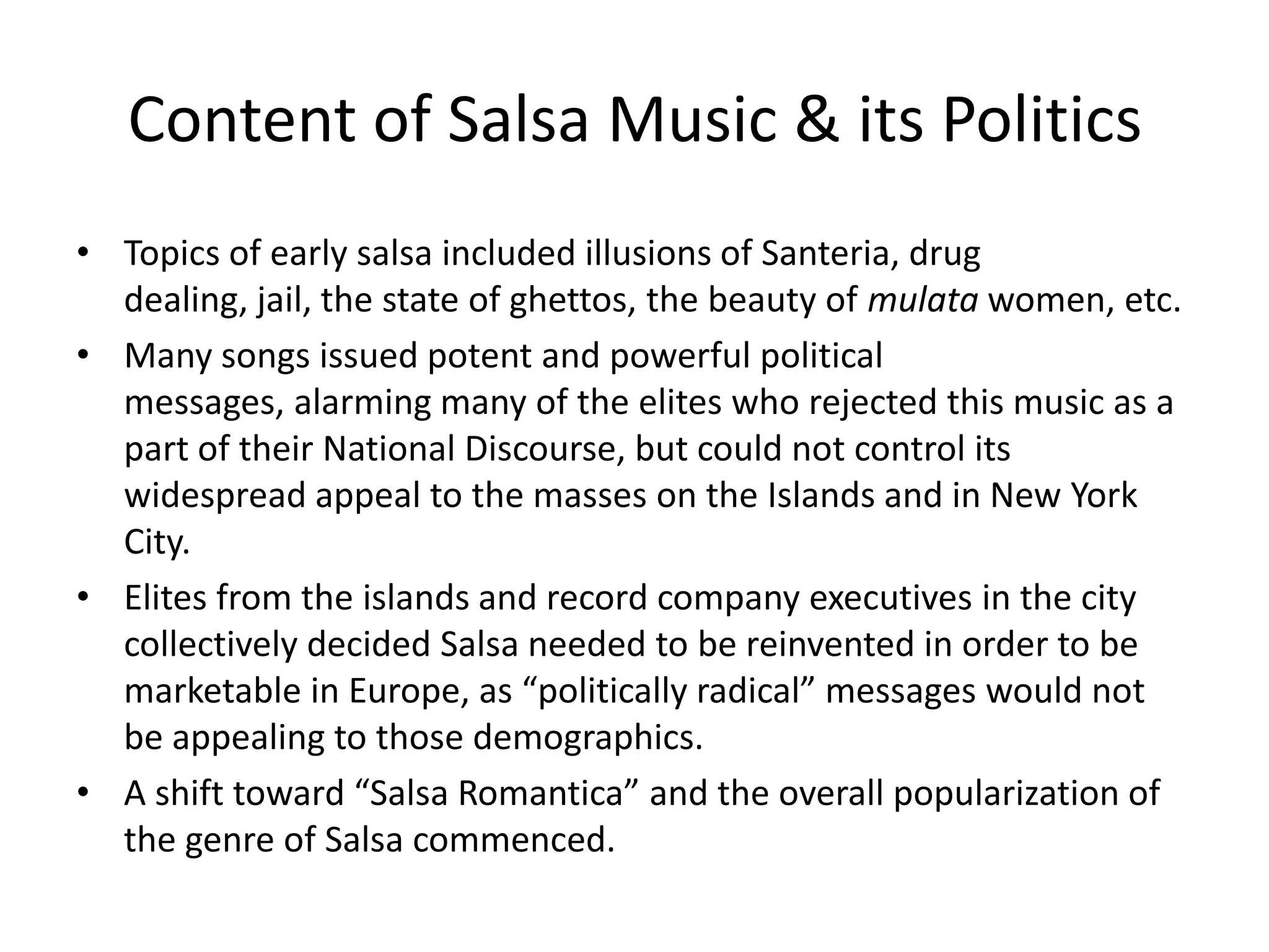 Salsa Music Presentation | PPTX