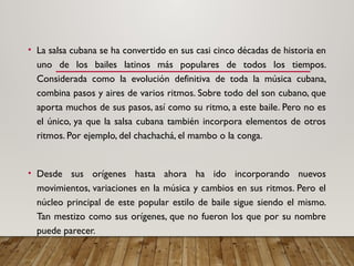 Salsa, orígenes y mitología en el mundo del baile.pptx