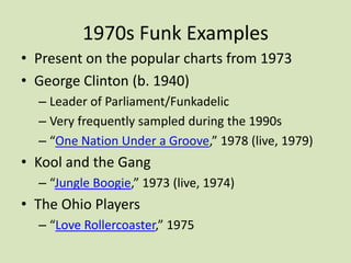 Salsa, Reggae, Funk, Hip-hop | PPTX