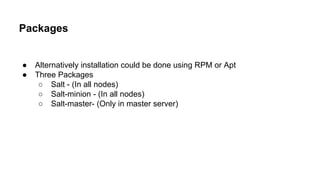 Salt Stack - Subhankar Sengupta | PPT
