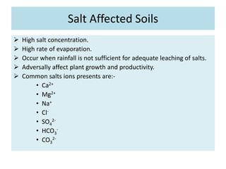 Salt Affected Soil.pherfuhrebfhuencfuecbhucbptx | PPT