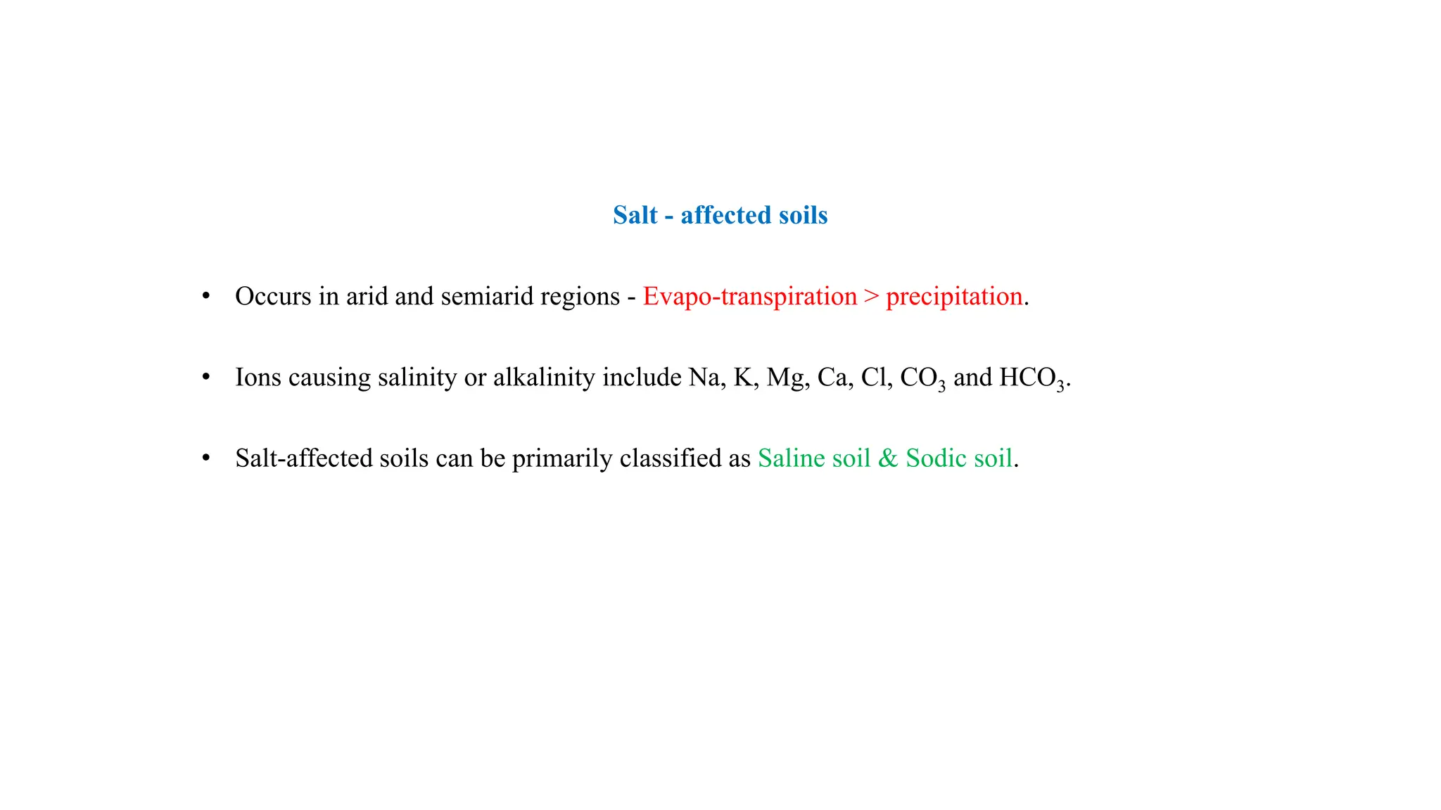 Salt affected soils for improvement of crops | PPTX