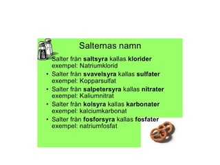 Salter | PPT | Chemistry | Science