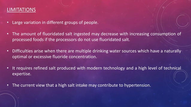Salt fluoridation | PPTX