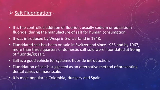 Salt fluoridation | PPTX