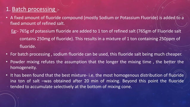 Salt fluoridation | PPTX