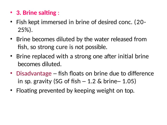Salting of fish - Methods of fish preservation | PPTX
