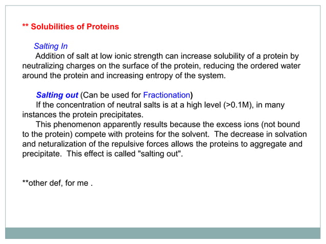Salting in , salting out and dialysis 233 bch | PPTX