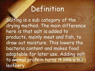 Salting method (6 pasay city b6,b13,g8,g13) | PPT