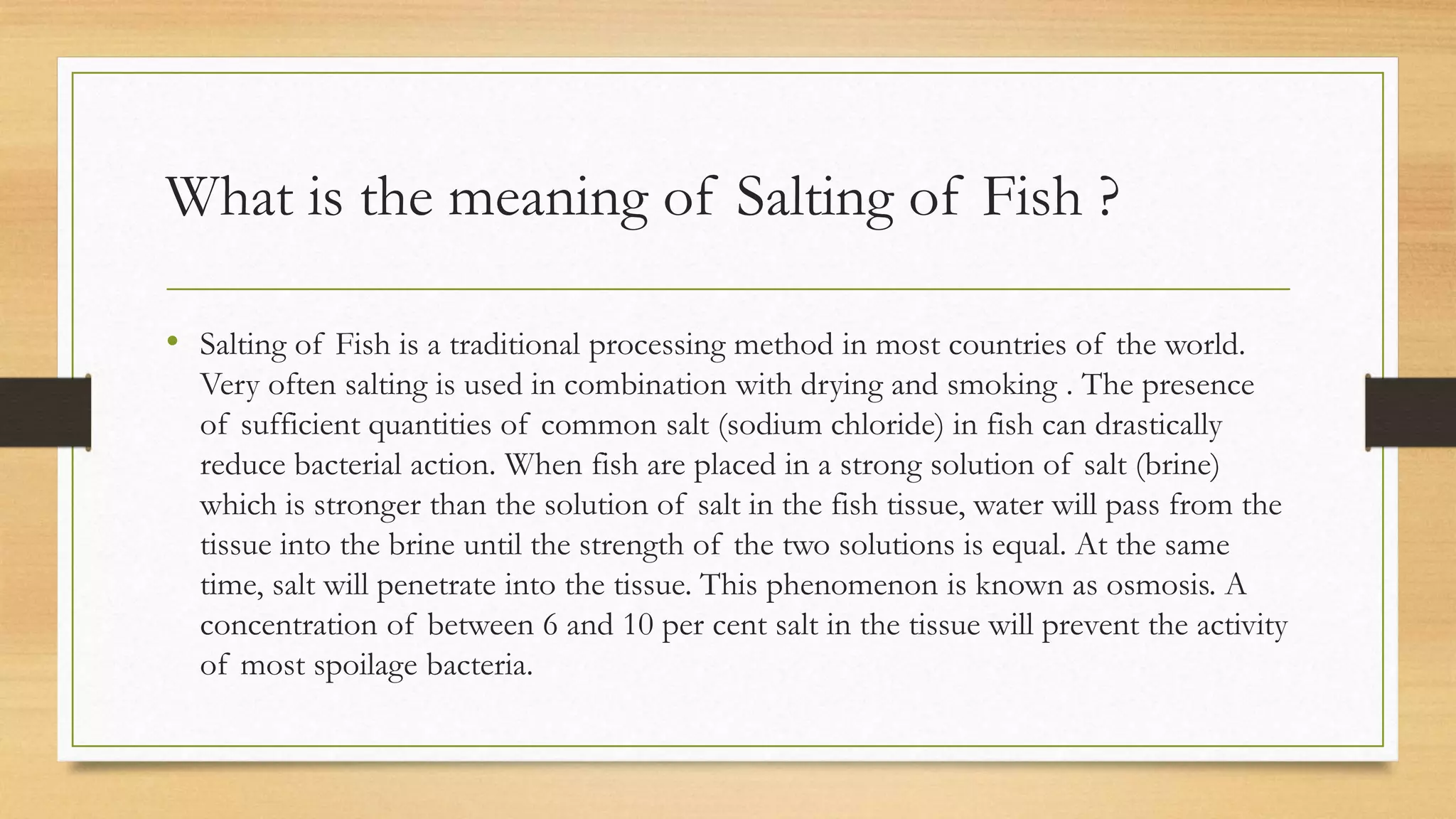 Salting of Fish | PPTX