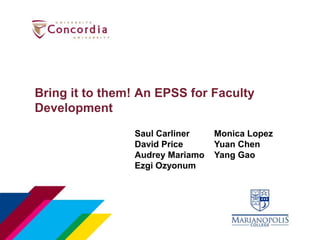 EPSS for Faculty Development (In-Progress Project) | PPT