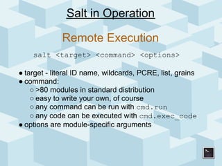 Sweetening Systems Management with Salt | PPT