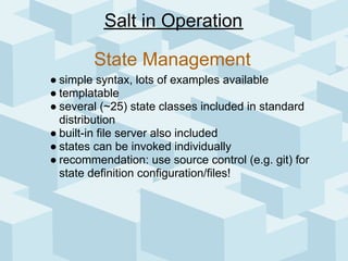 Sweetening Systems Management with Salt | PPT