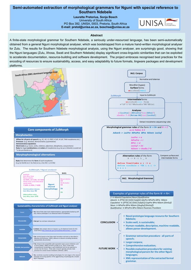 Semi-automated extraction of morphological grammars for Nguni with special reference to Southern ...