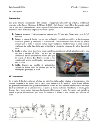 Salto de altura 2º eso 14 15 | DOC