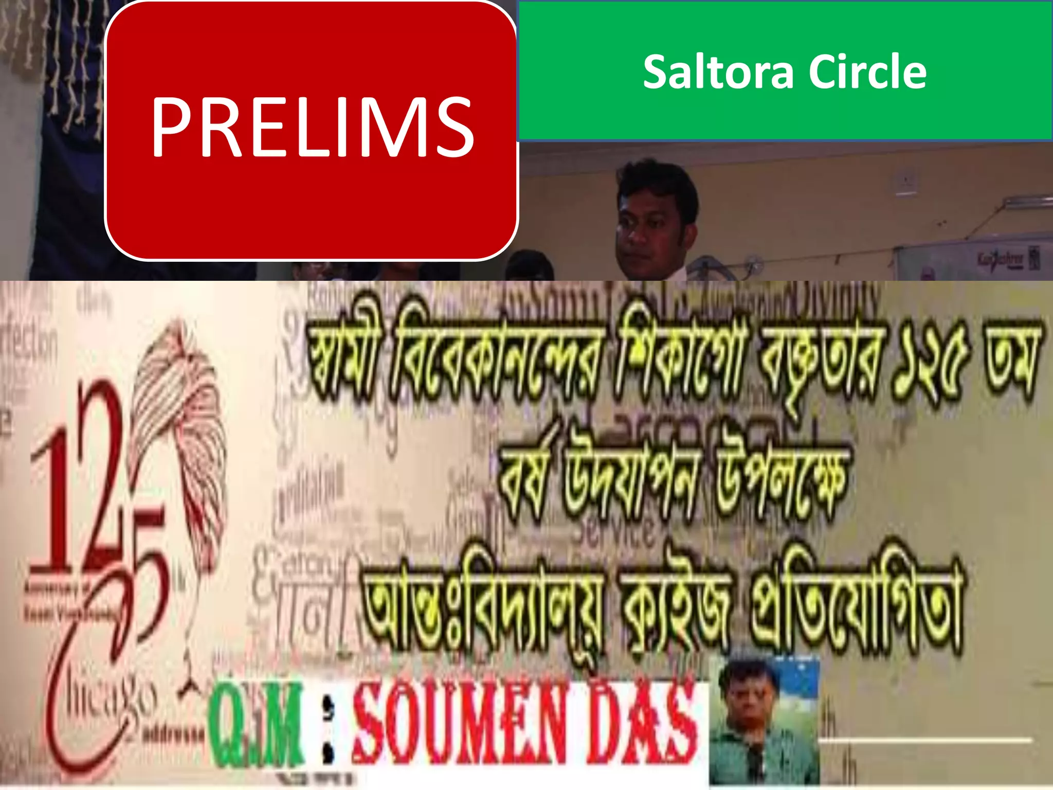 Saltora circle Vivekananda Quiz by Soumen Das | PPTX