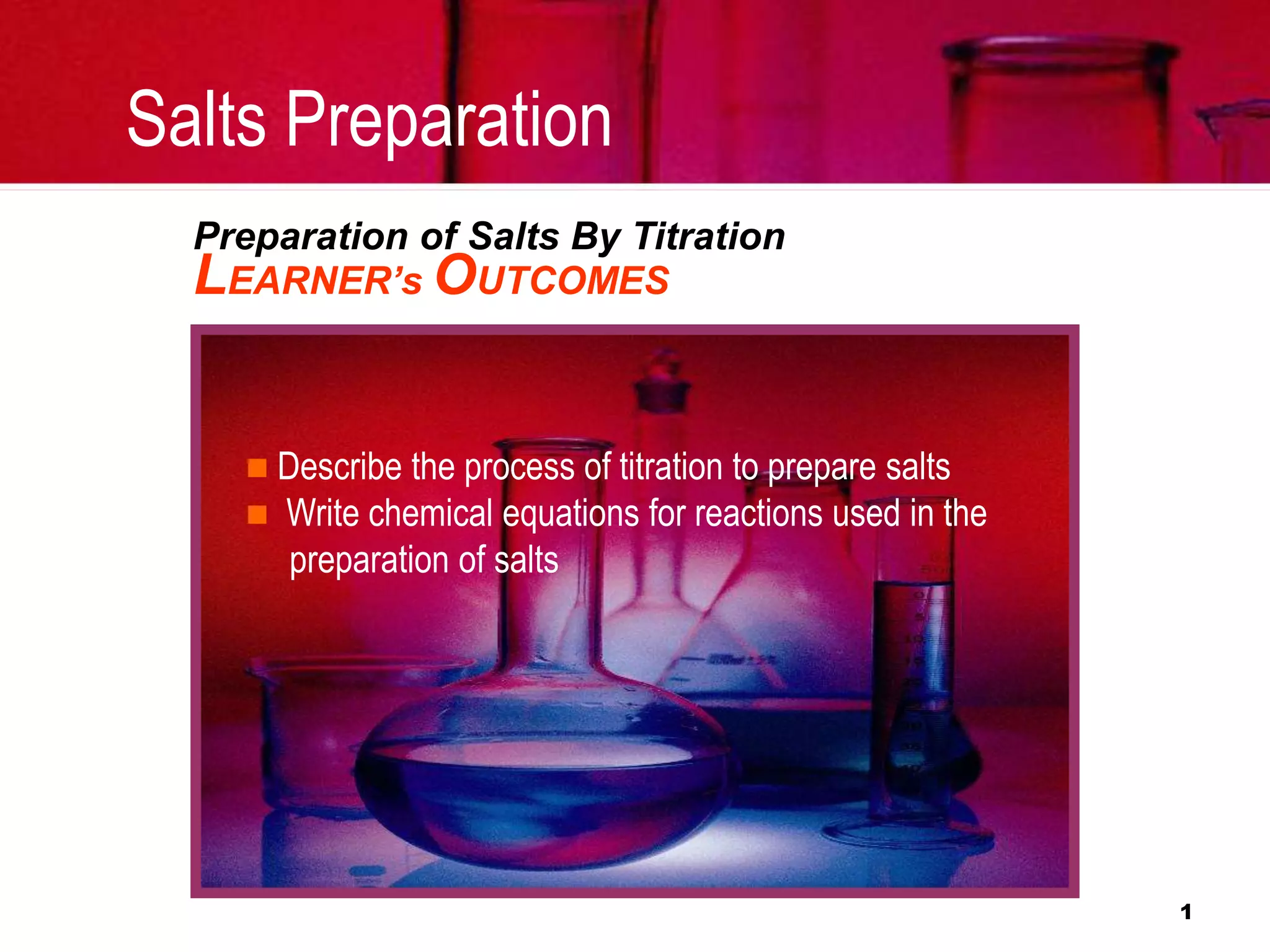Salt preparation by titration | PPTX