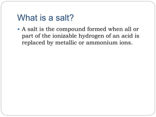 Salts | PPTX