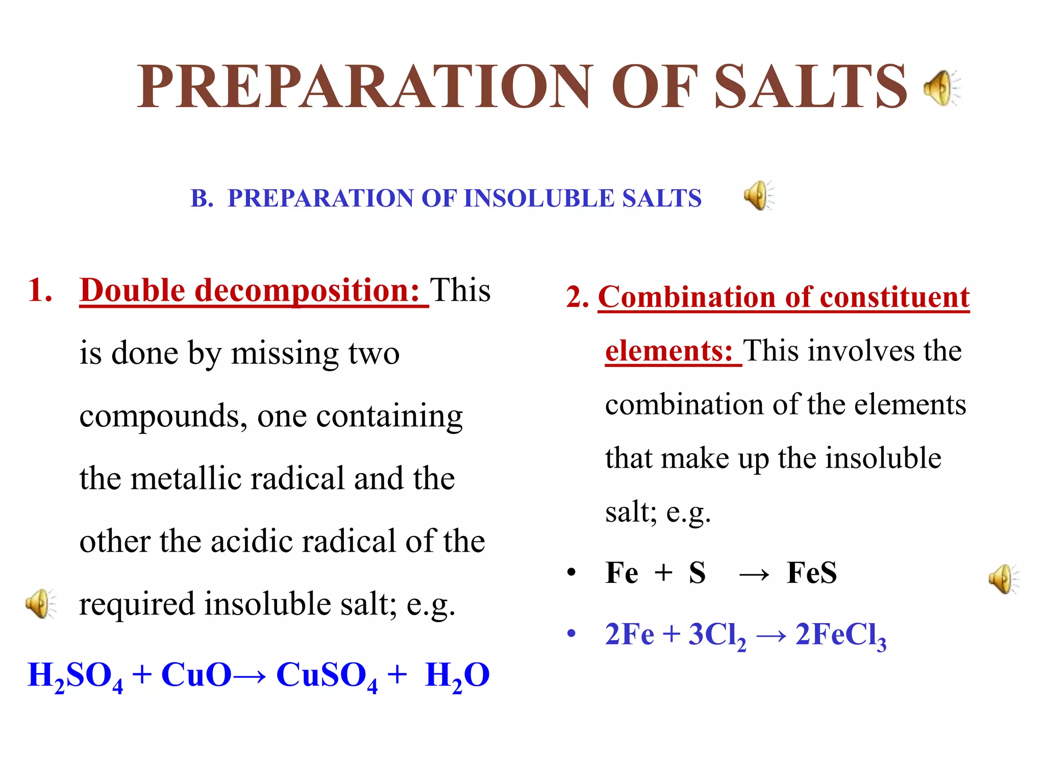 Types of Salts and solubility rate | PPTX