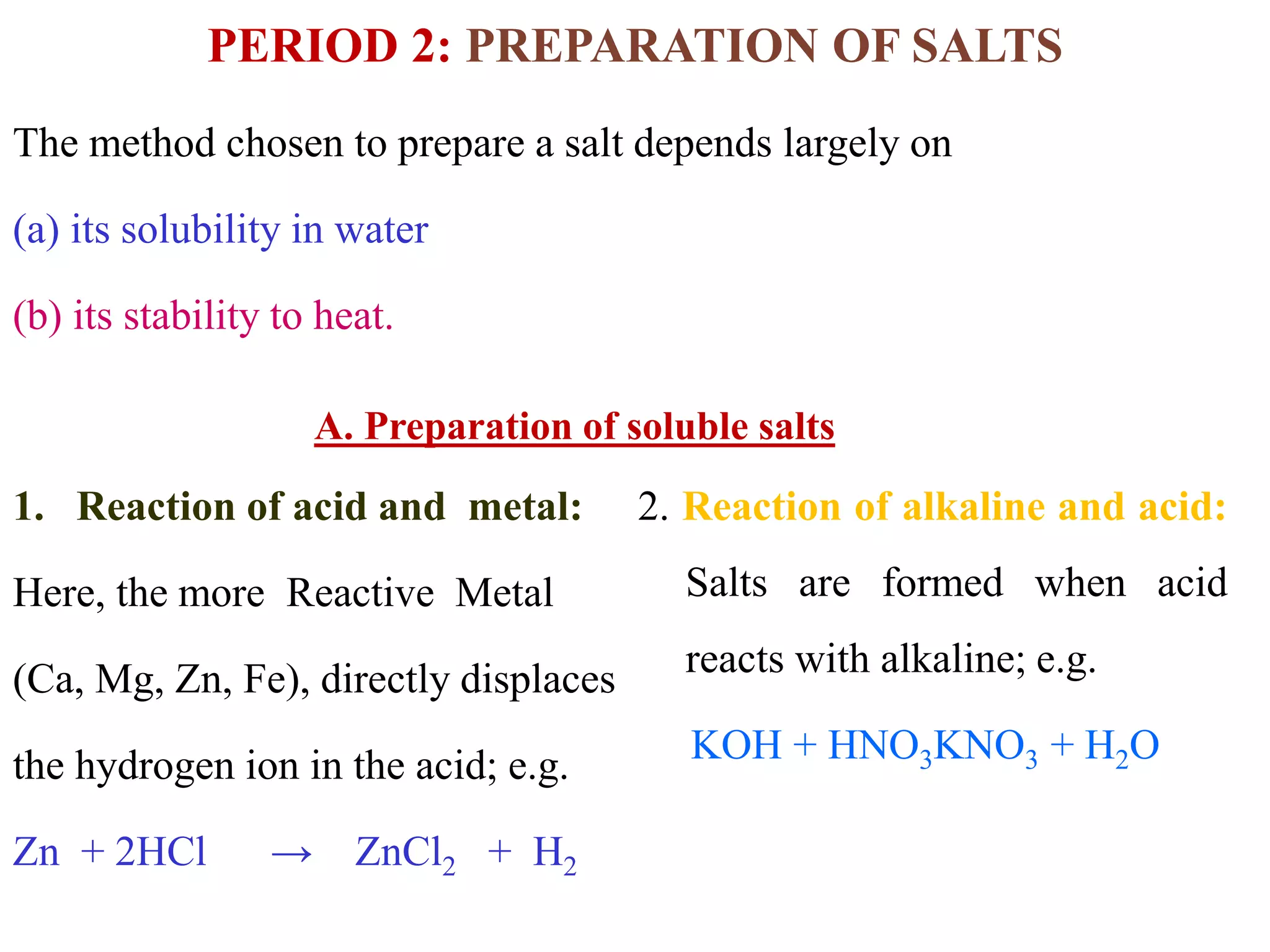 Types of Salts and solubility rate | PPTX