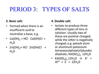 Types of Salts and solubility rate | PPTX